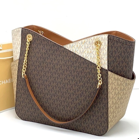 Michael Kors | Bags | Michael Kors Large X Chain Shoulder Tote Bag ...